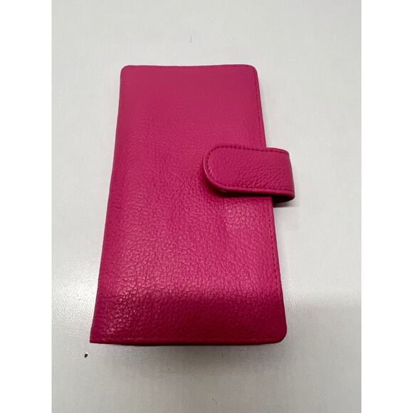 Buxton | Bags | Buxton Leather Checkbook Holder Long Wallet Clutch Hot ...